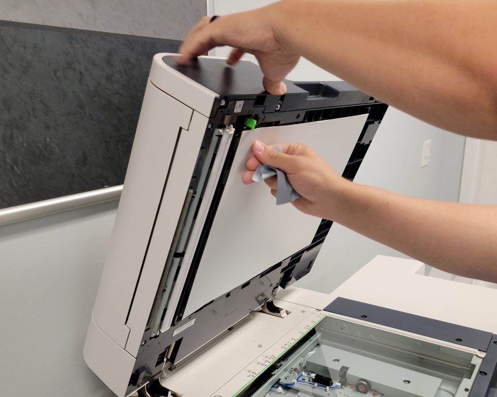 How to remove Black Lines across Copies and Scans on a Xerox printer ...