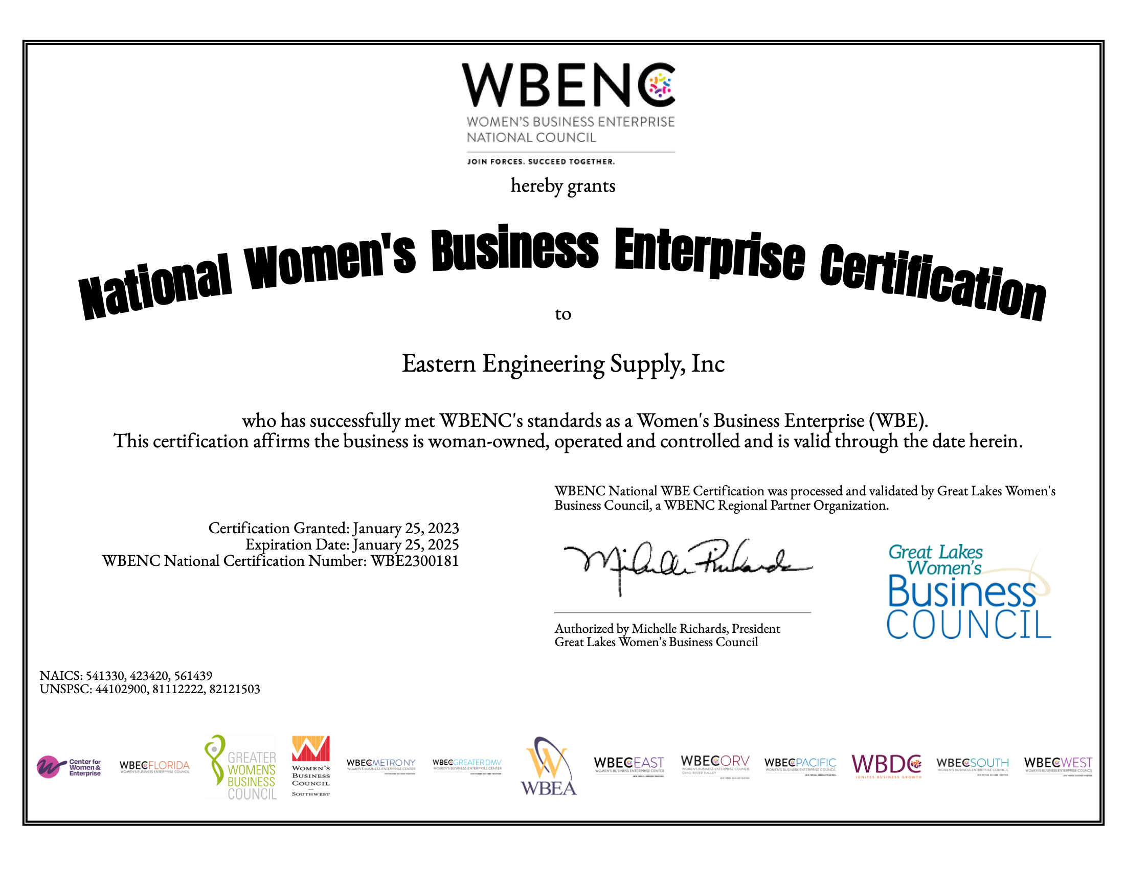 Eastern Engineering Achieves WBENC Certification: A Milestone in ...